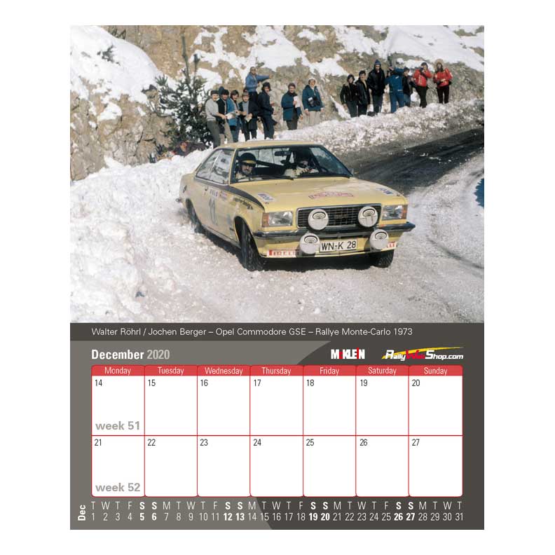 WRC Desk Calendar 2020 – Performance Clothing